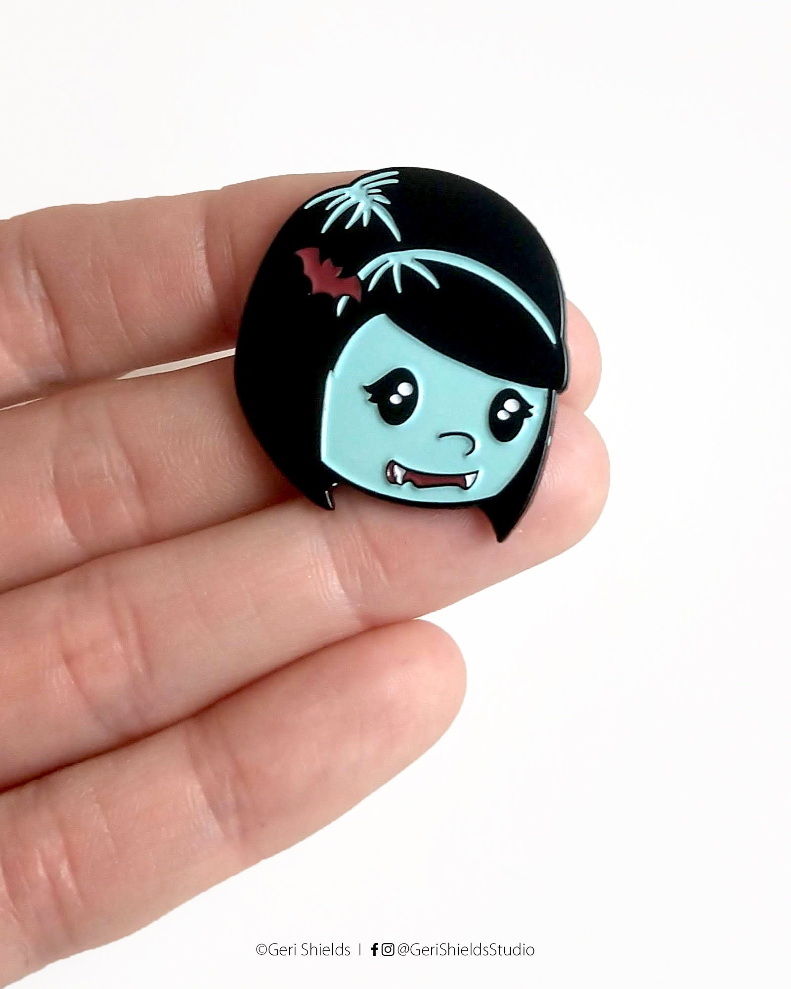 Vampire Girl Enamel Pin - Lapel Pin - Vampire Pin - Halloween Pin - Etsy
