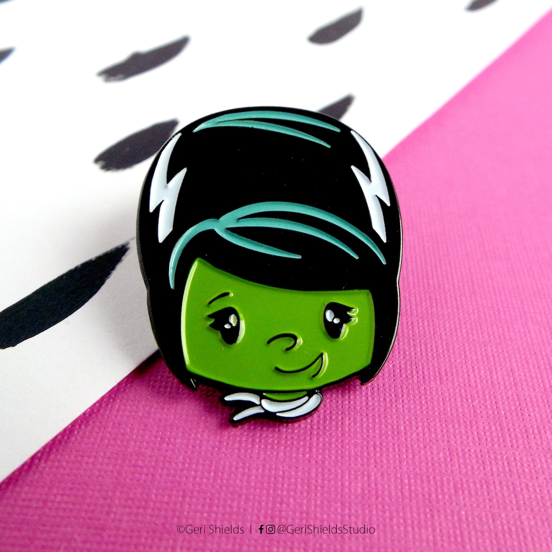 Frankie - Lady Frankenstein Enamel Pin - Lapel Pin - Etsy