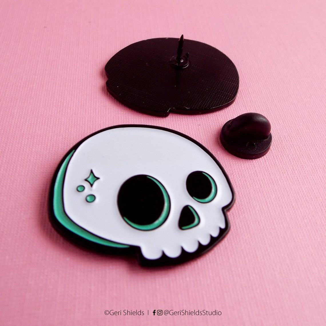 Skull Enamel Lapel Pin Skull Pin - Etsy