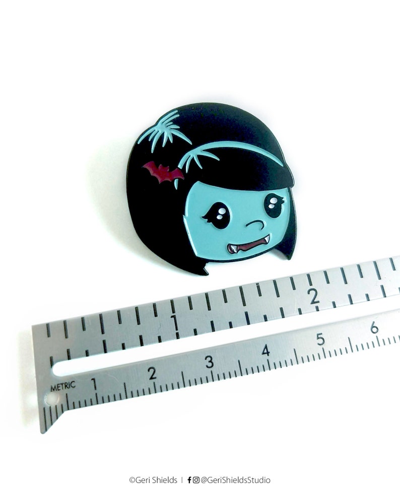 Vampire Girl Enamel Pin - Lapel Pin - Vampire Pin - Halloween Pin - Etsy