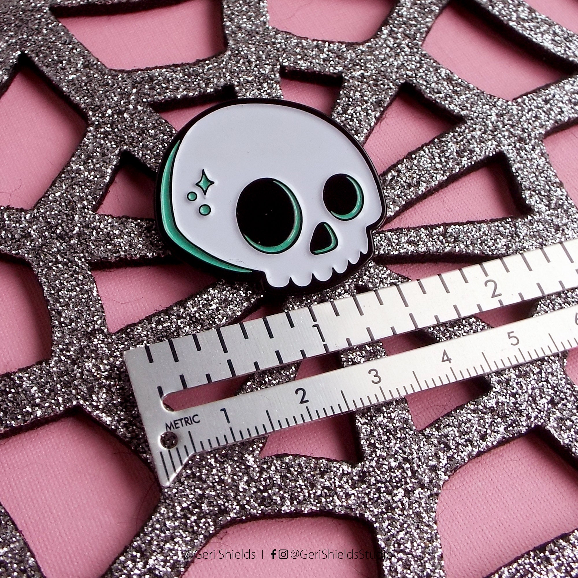 Skull Enamel Lapel Pin Skull Pin - Etsy