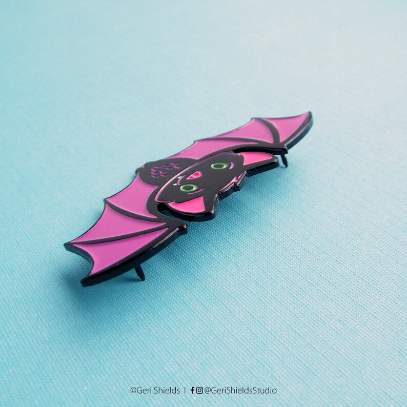 Bat Enamel Lapel Pin Bat Pin - Etsy