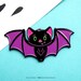 Bat Enamel - Lapel Pin - Bat Pin - Etsy