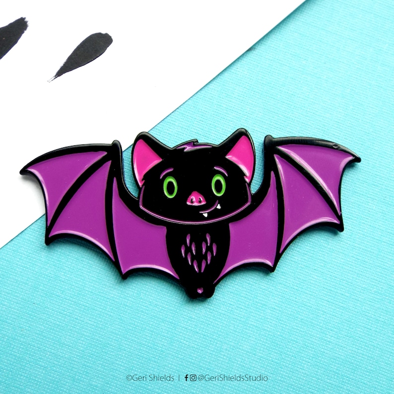 Bat Enamel - Lapel Pin - Bat Pin - Etsy