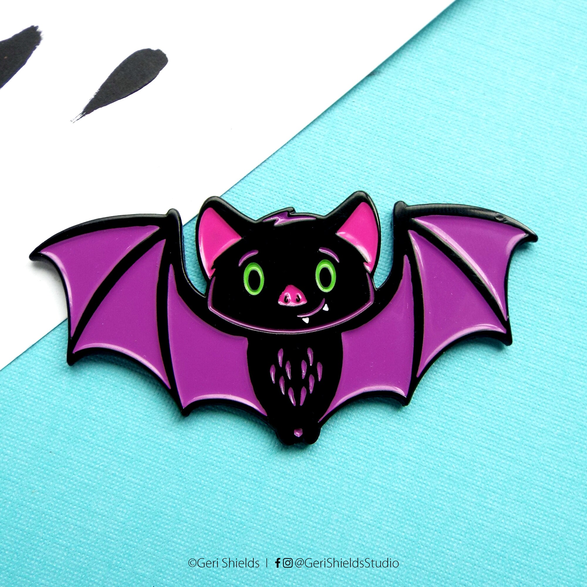 Bat Enamel - Lapel Pin - Bat Pin - Etsy
