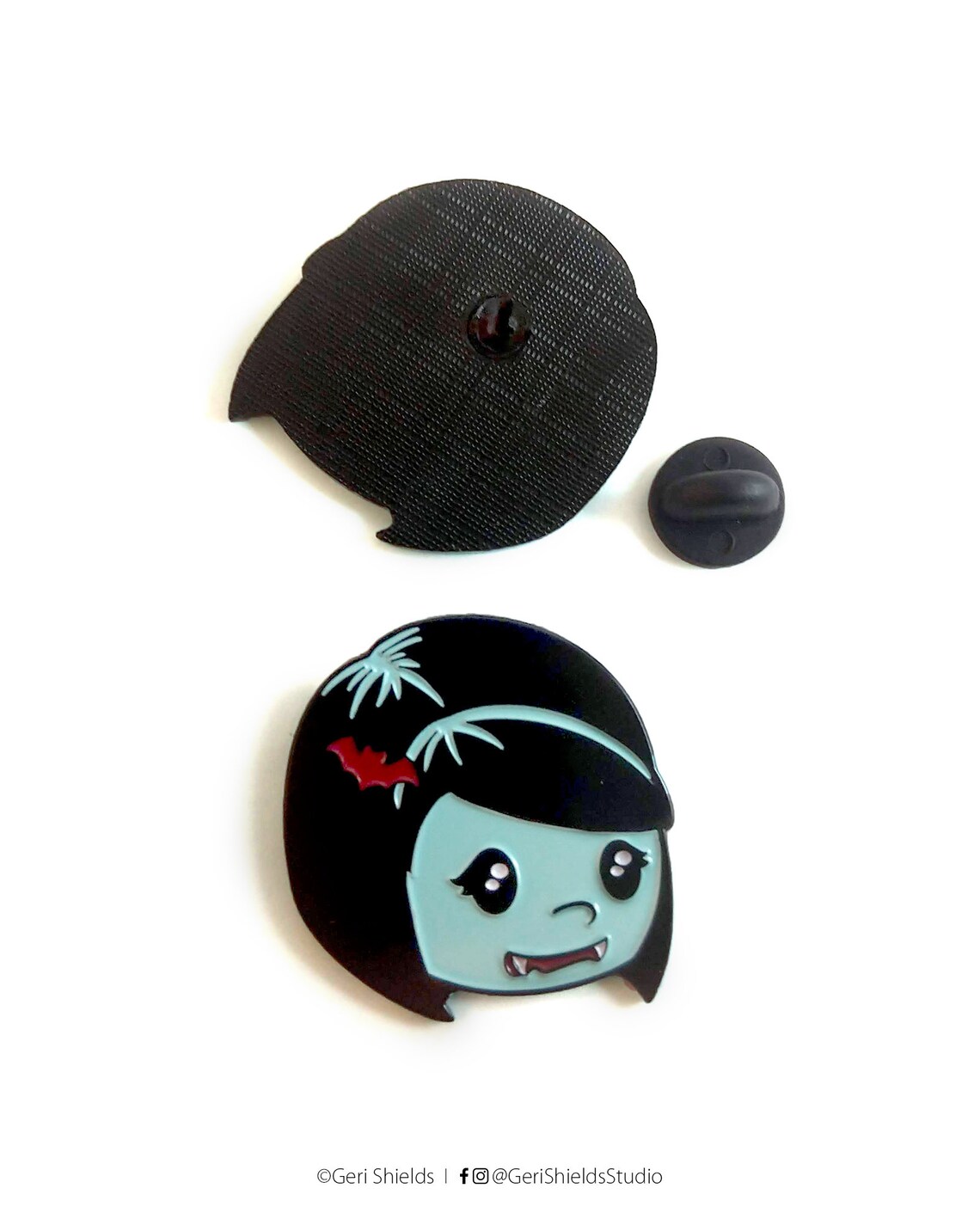 Vampire Girl Enamel Pin - Lapel Pin - Vampire Pin - Halloween Pin - Etsy