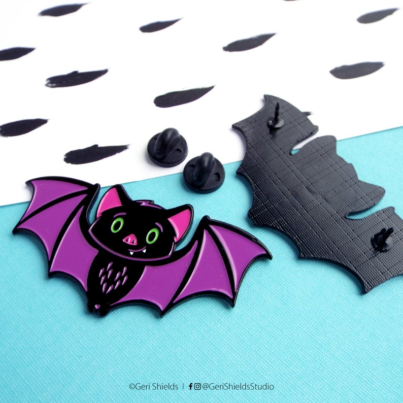 Bat Enamel - Lapel Pin - Bat Pin - Etsy