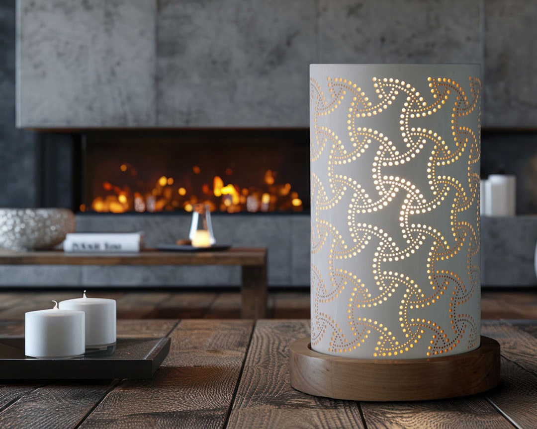 Crafted by Hand, the “sundial” Ceramic Lamp - Etsy