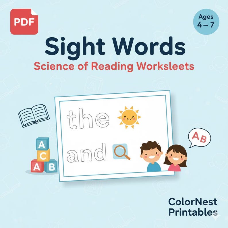 Printable Sight Words Activities | Science of Reading | Kindergarten ...