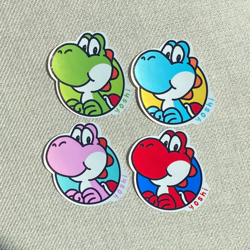 Yoshi Sticker Mario Party - Etsy
