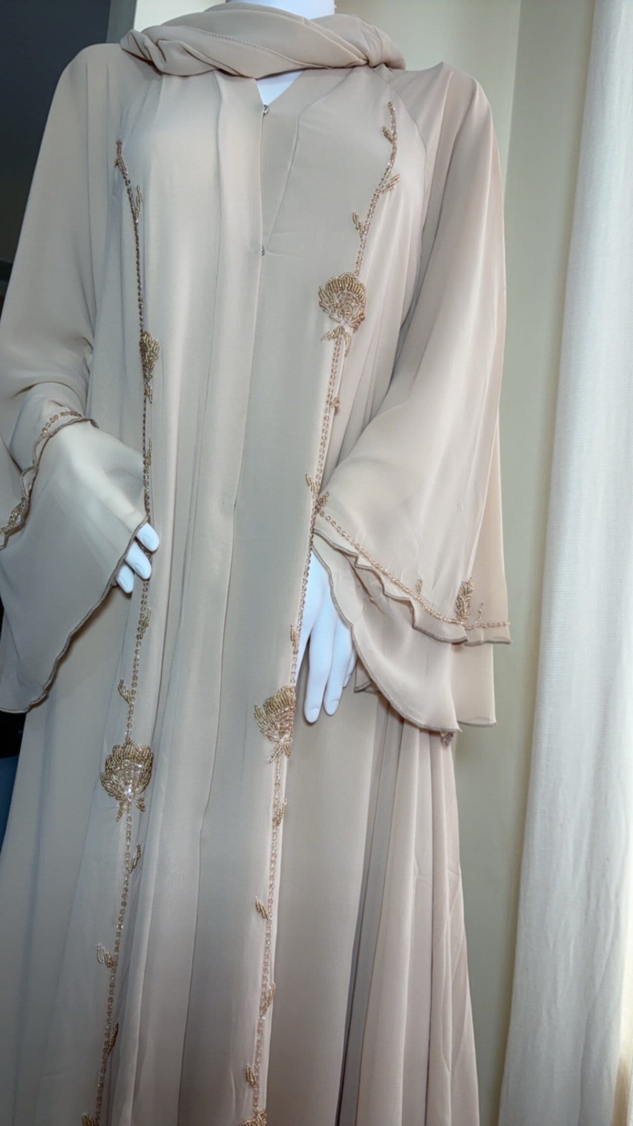 Luxury Embellished Abaya Set Two Piece Elegant Handcrafted Abaya for ...