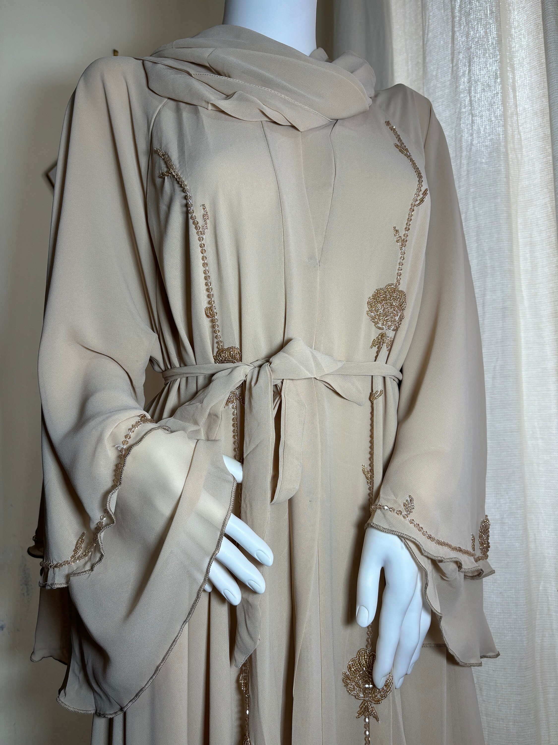 Luxury Embellished Abaya Set Two Piece Elegant Handcrafted Abaya for ...