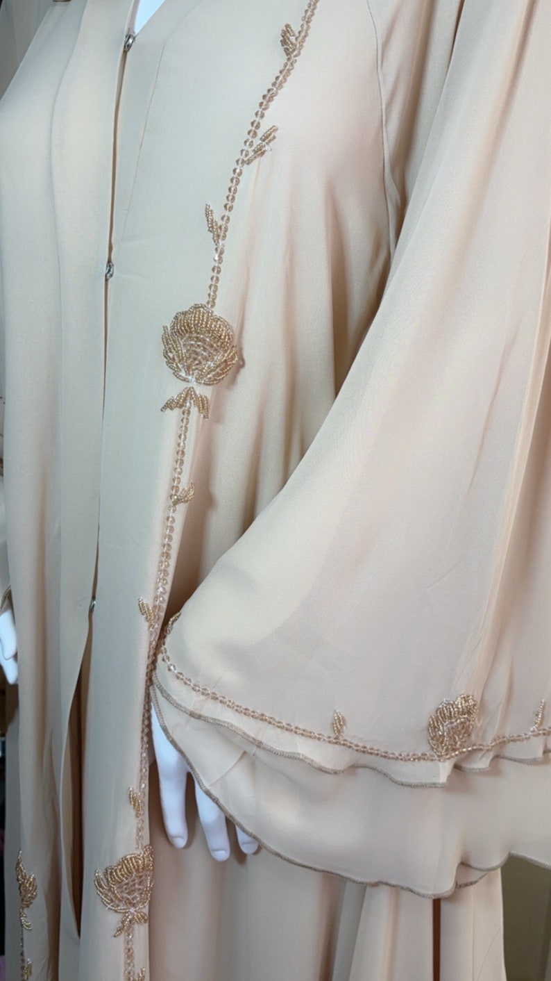 Luxury Embellished Abaya Set Two Piece Elegant Handcrafted Abaya for ...