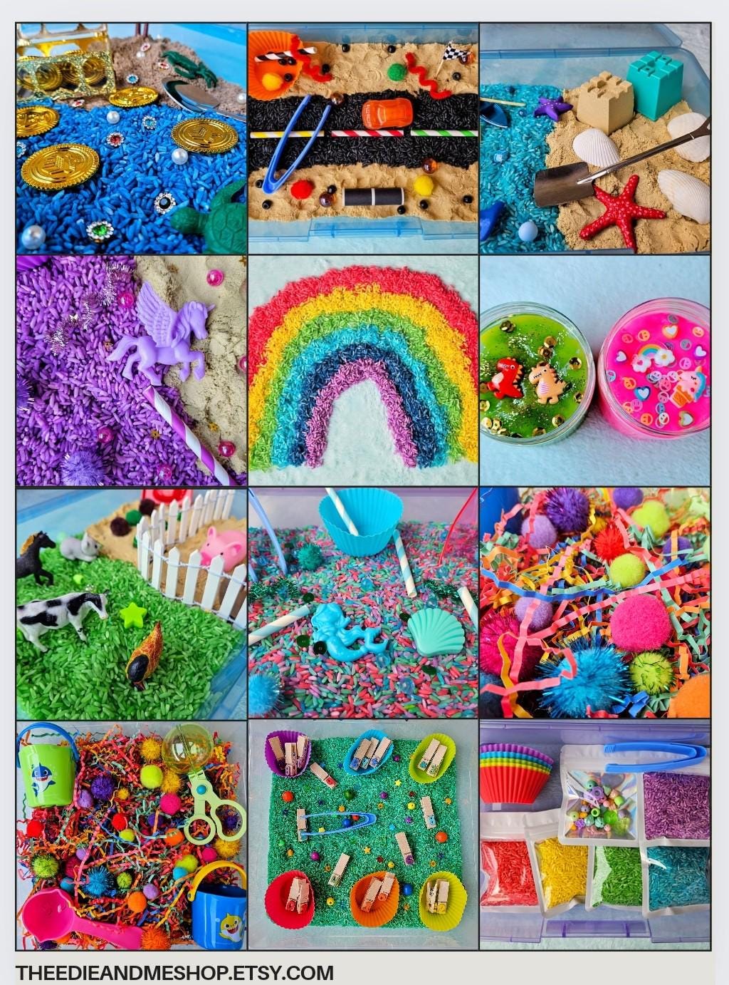 Ocean and Boat Themed Sensory Bin With Sea Animal Toys for Montessori ...