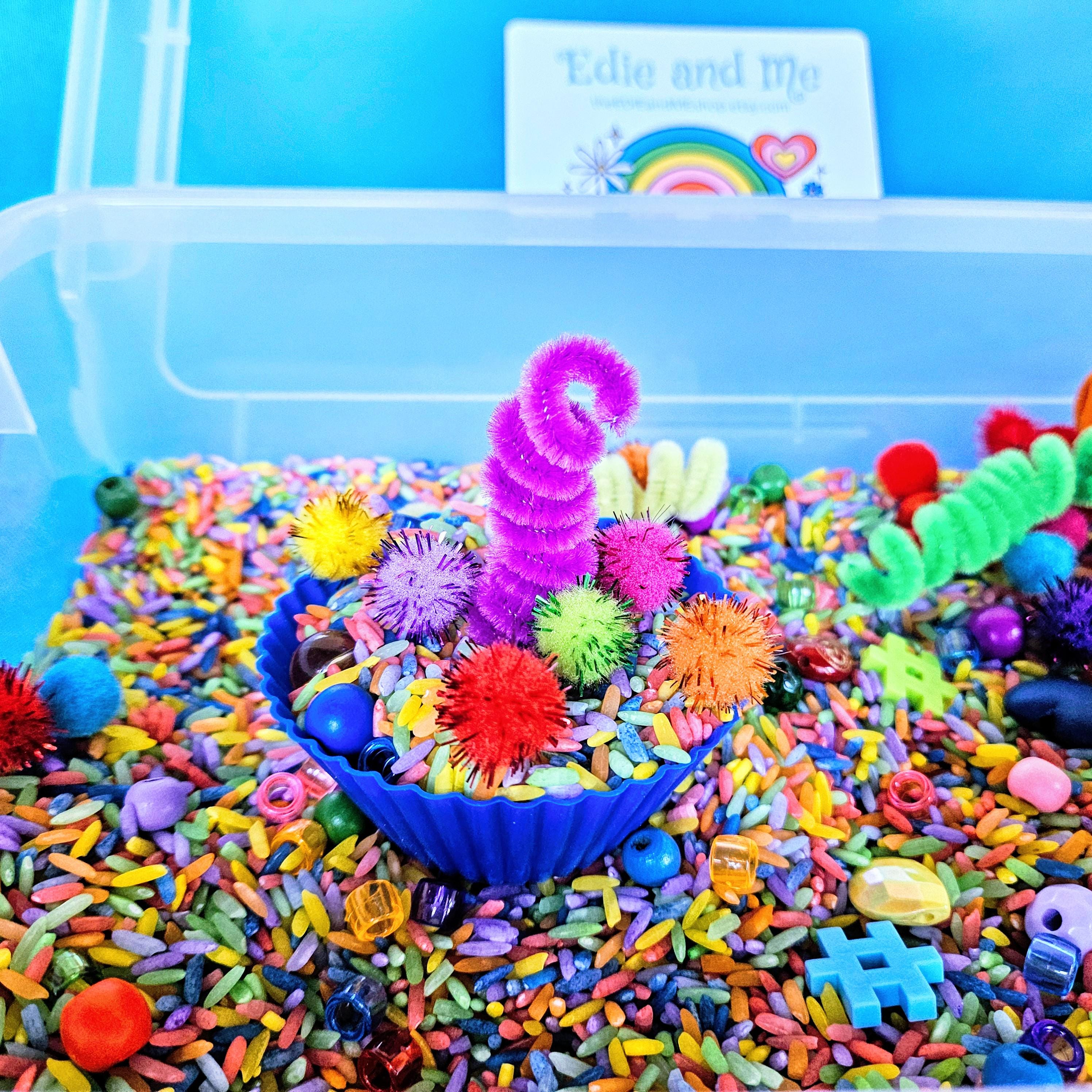 Rainbow Sensory Bin for Toddlers | Colorful Montessori Play | Fine ...