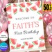Watermelon First Birthday Welcome Sign, Girl Party Decor (digital ...
