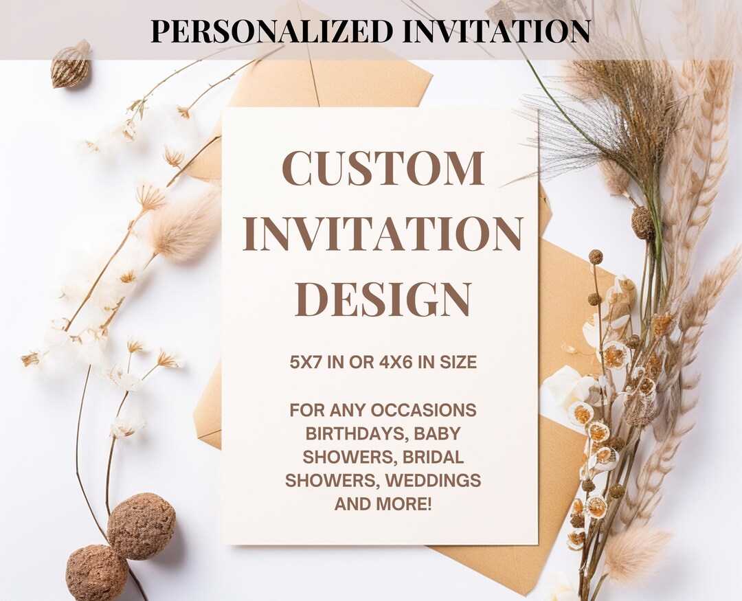 Custom Invitations Personalized Invitation Template Digital Download ...