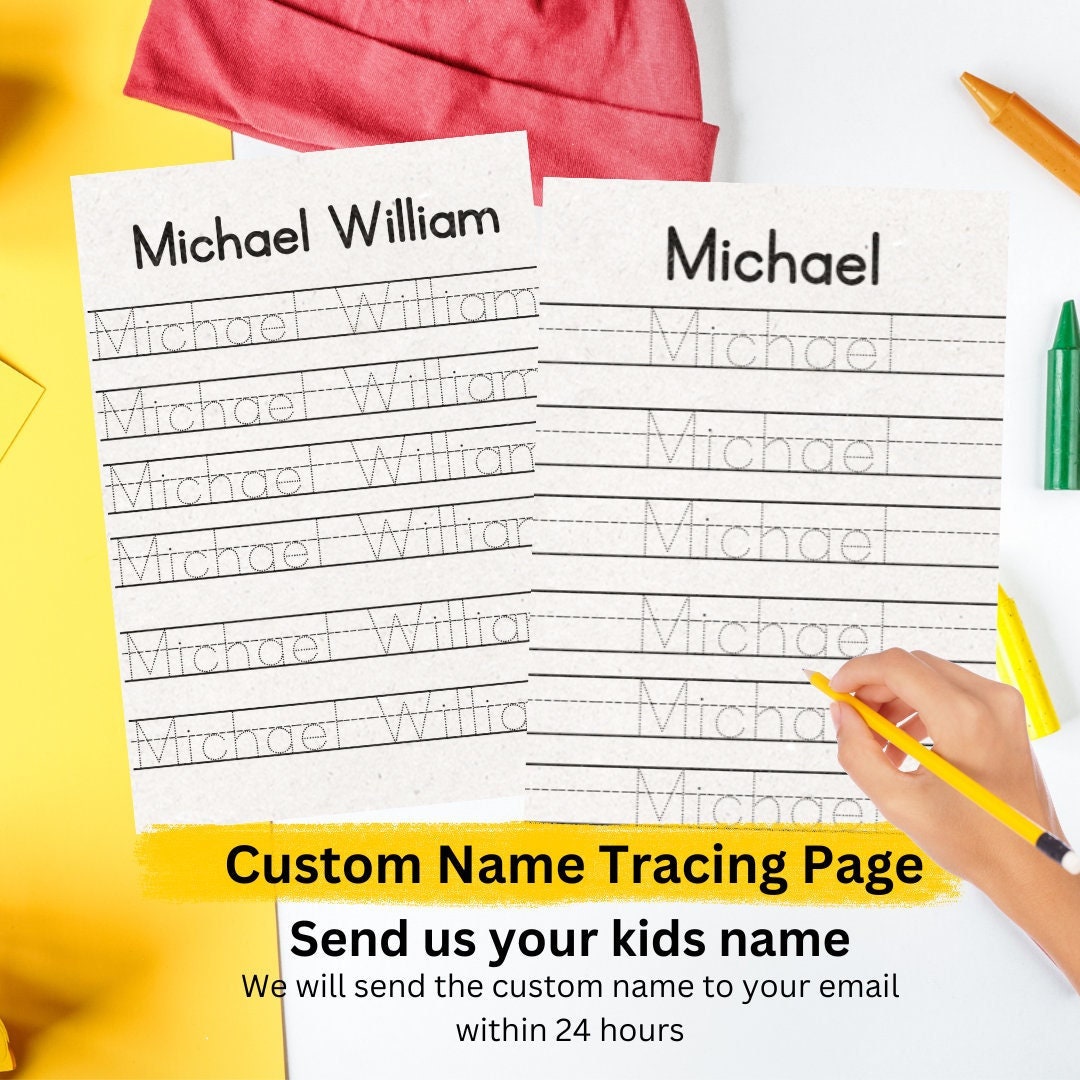Name Tracing Worksheet, Personalized Handwriting Practice, Homeschool ...