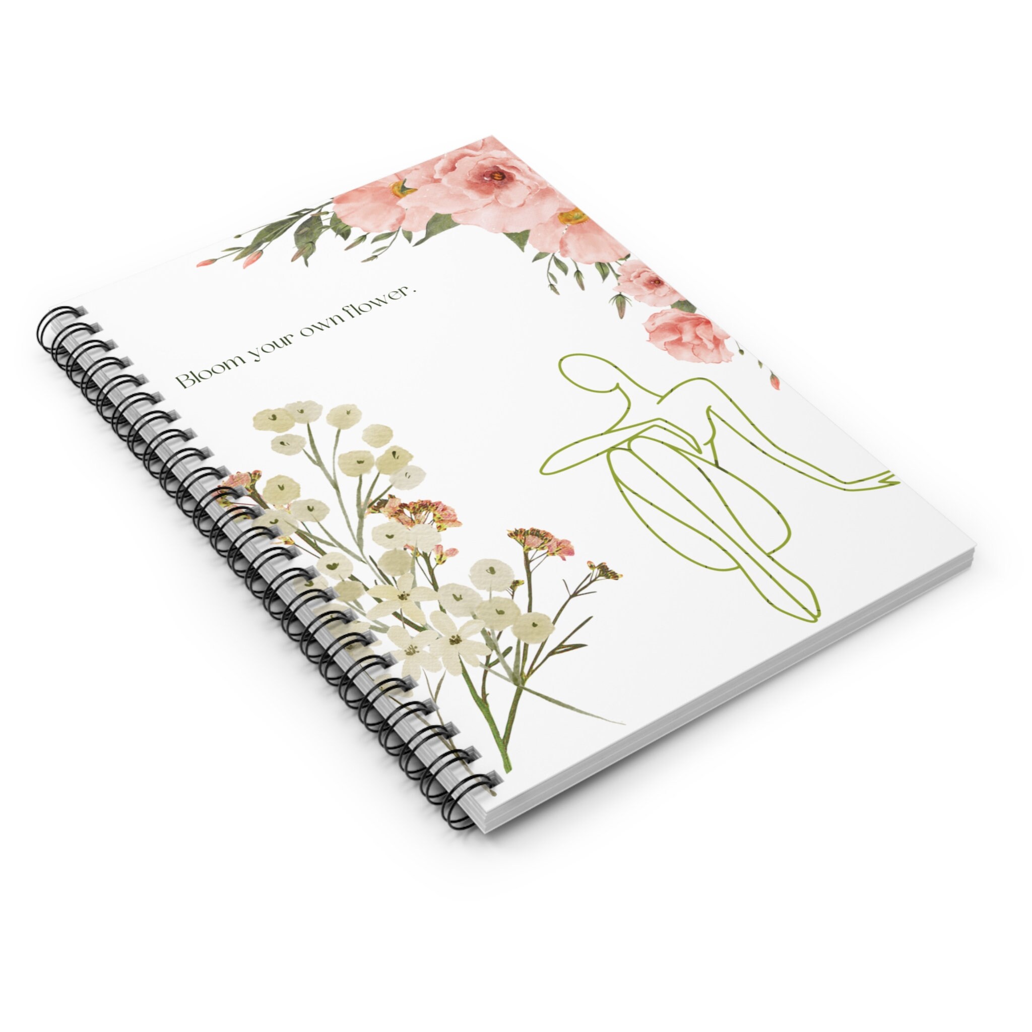 Bloom Your Own Flower Spiral Notebook Ruled Line - Etsy
