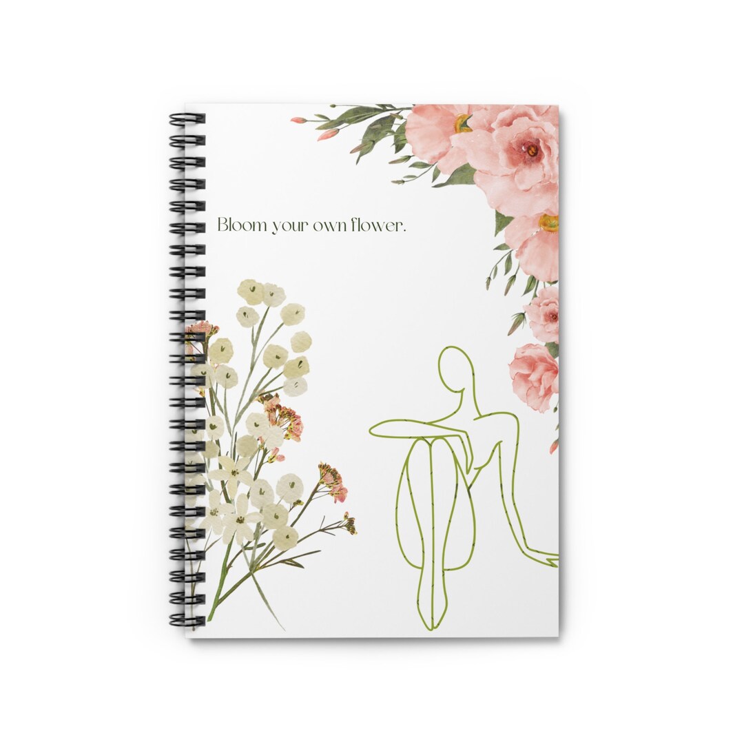 Bloom Your Own Flower Spiral Notebook Ruled Line - Etsy