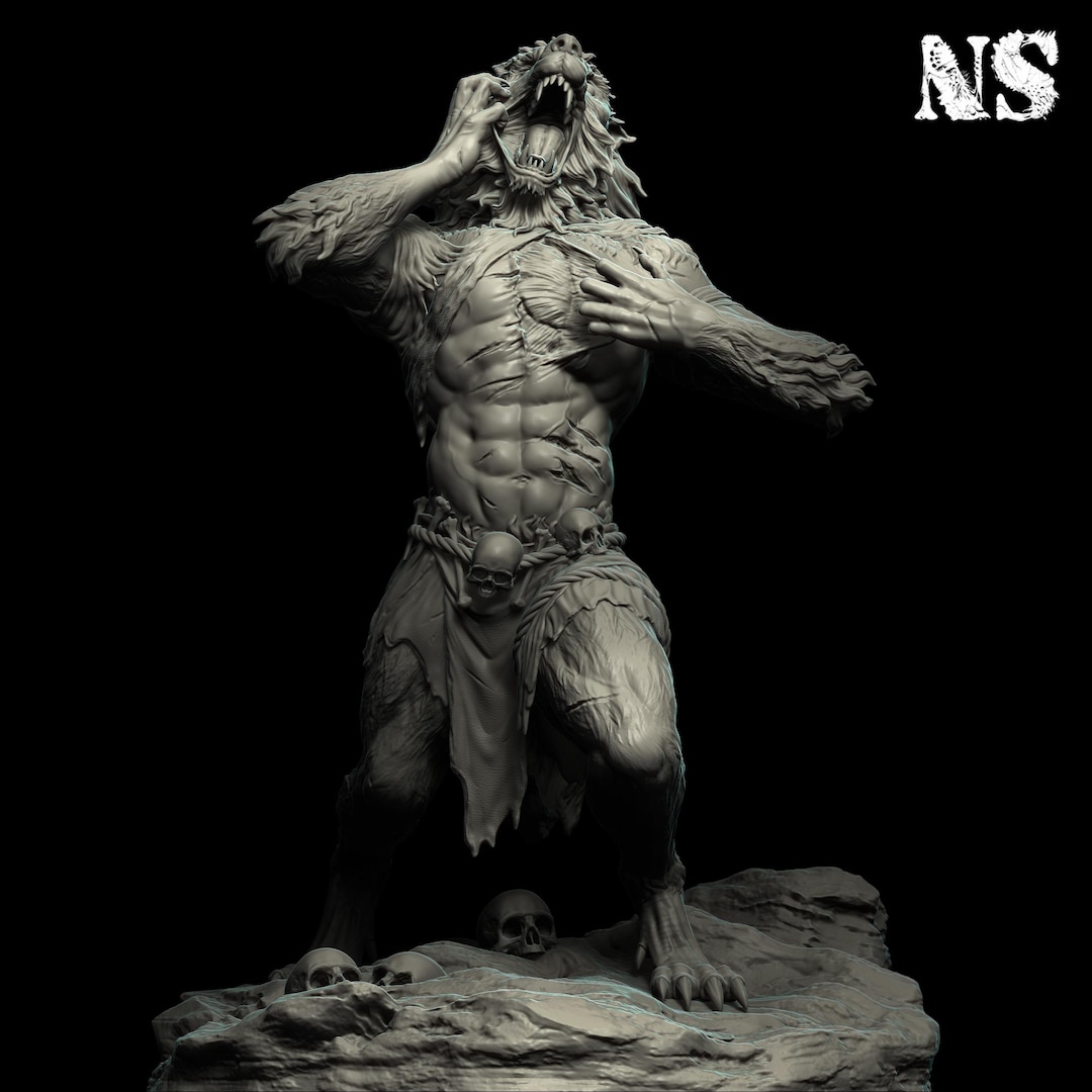 WEREWOLF Resin Model Kit 54mm Scale Resin Miniature High Detail - Etsy