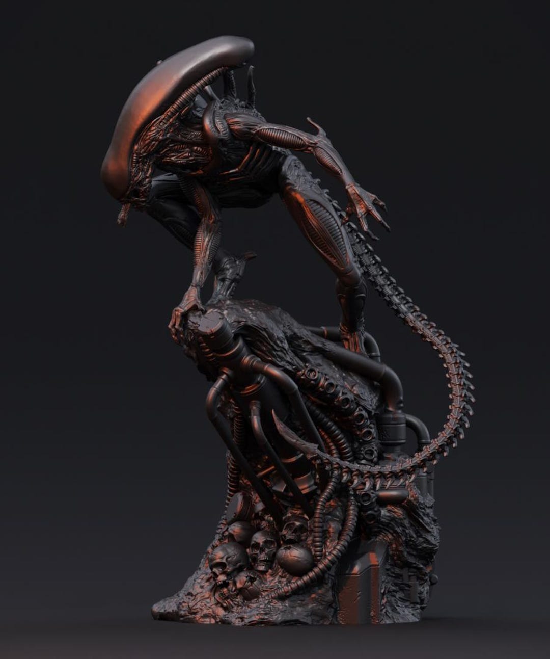 Alien Xenomorph Resin Miniature Model Kit High Detail 23cm - Etsy