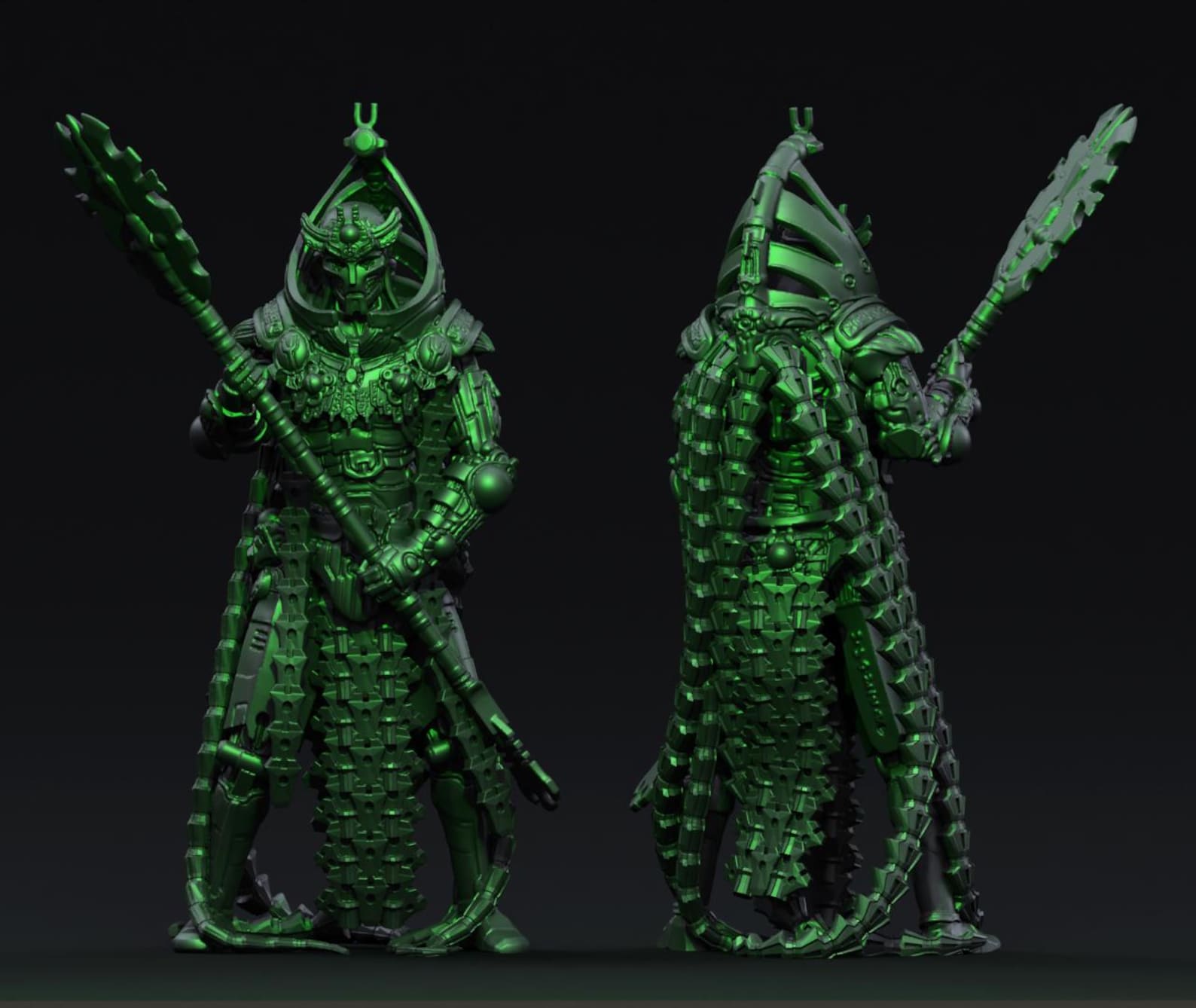 Undead Cyborg Robot Lord 32mm Scale Sci-fi Resin Miniature 60mm Tall - Etsy