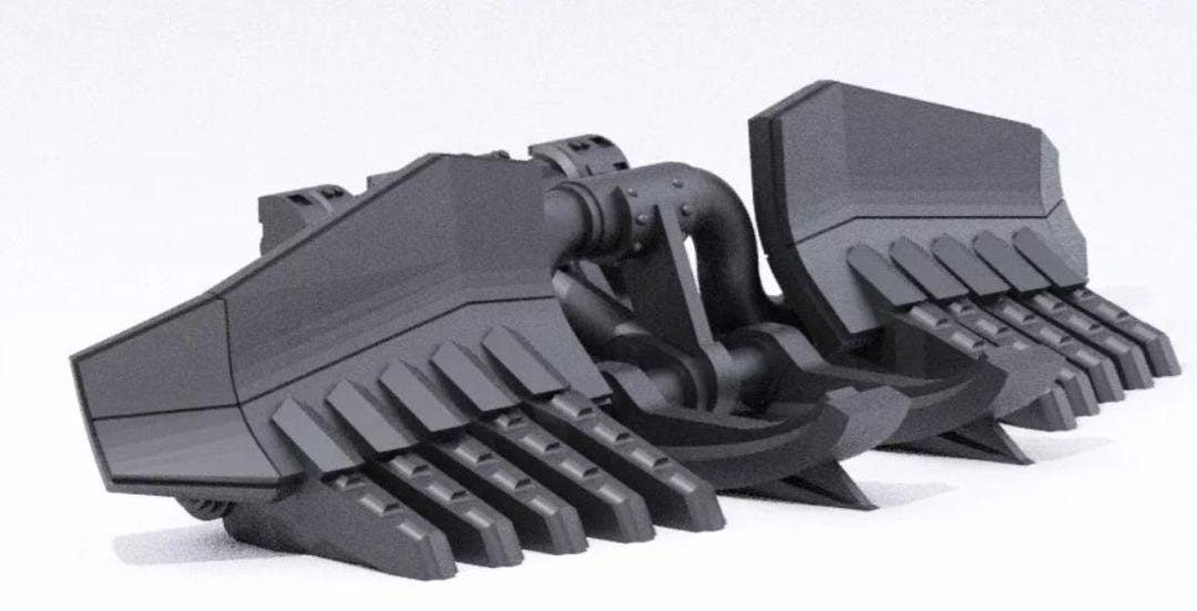 Mine Plough Dozer Blade for Super Heavy Tanks 32mm Scale Sci-fi Resin ...
