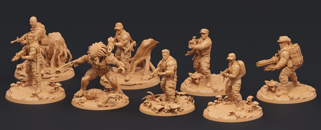 Predator Miniature Set Resin Miniatures Model Kit High Detail 32mm ...