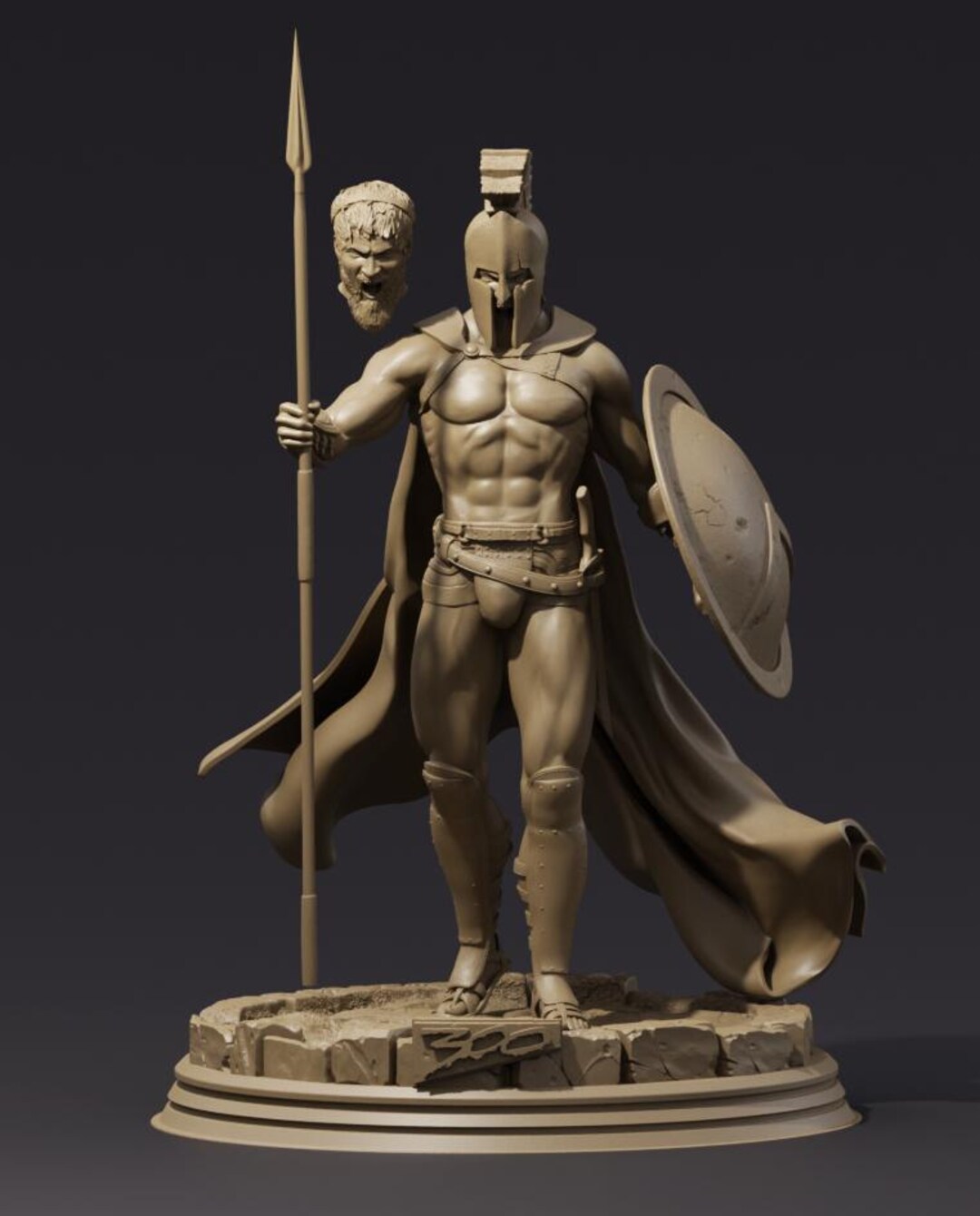 300 Spartan Hero Resin Model Kit 70mm Resin Miniature High Detail - Etsy