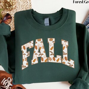 Fall Leaves Sweatshirt Fall Crewneck Autumn Sweatshirt Thanksgiving ...