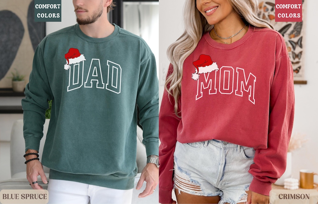 Matching Mom and Dad Christmas Shirts, New Mom and Dad Christmas Shirt ...