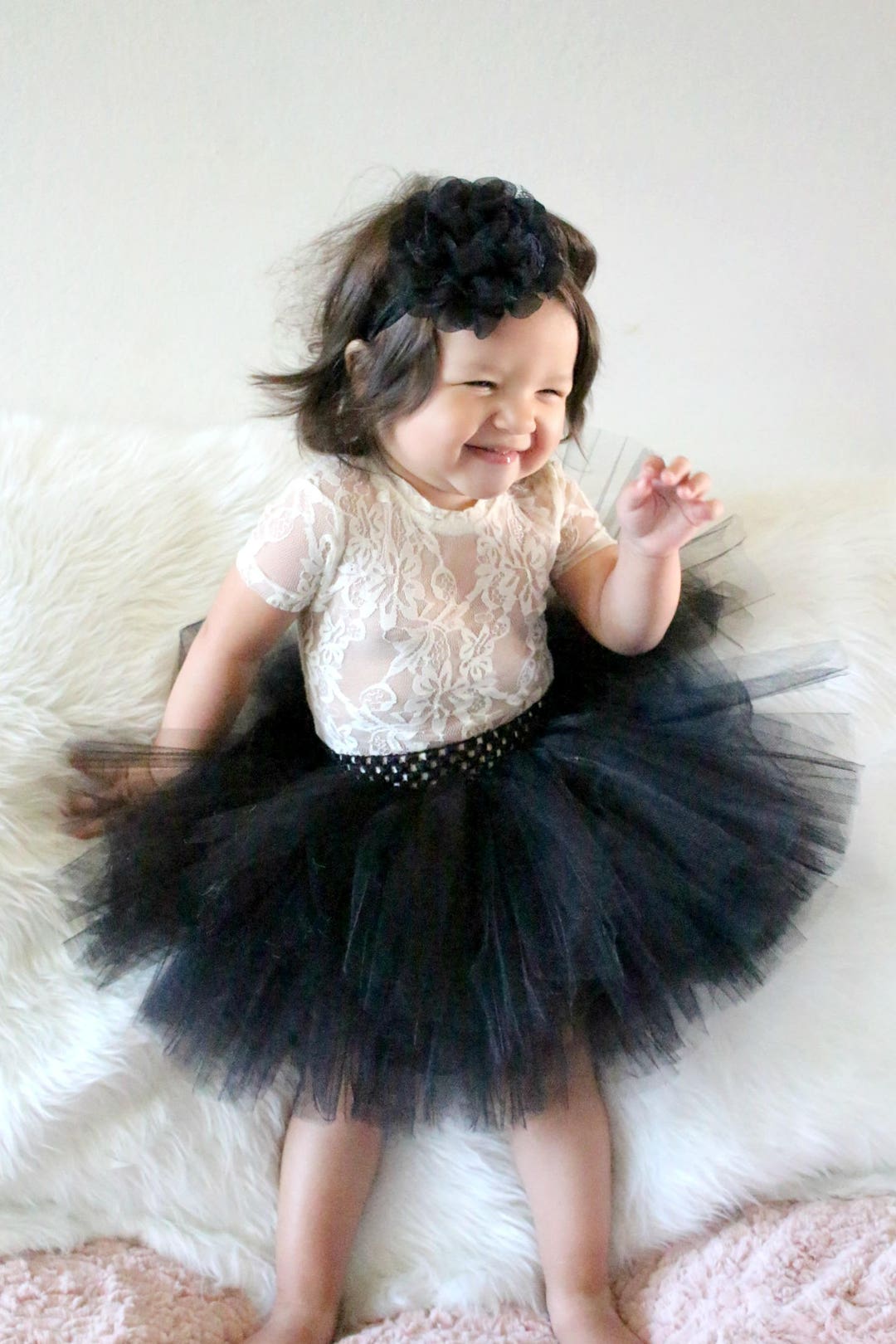 Black Baby Tutu,infant Tutu and Headband,tulle Baby Tutu,black Tutu for ...