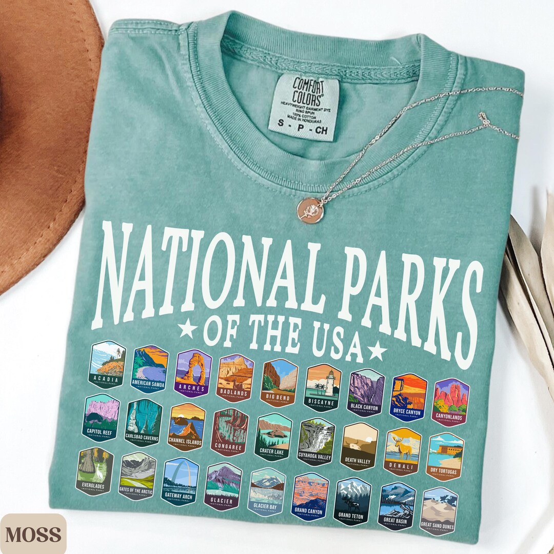 National Parks Shirt, US National Park Camping Gift for Family Trip ...