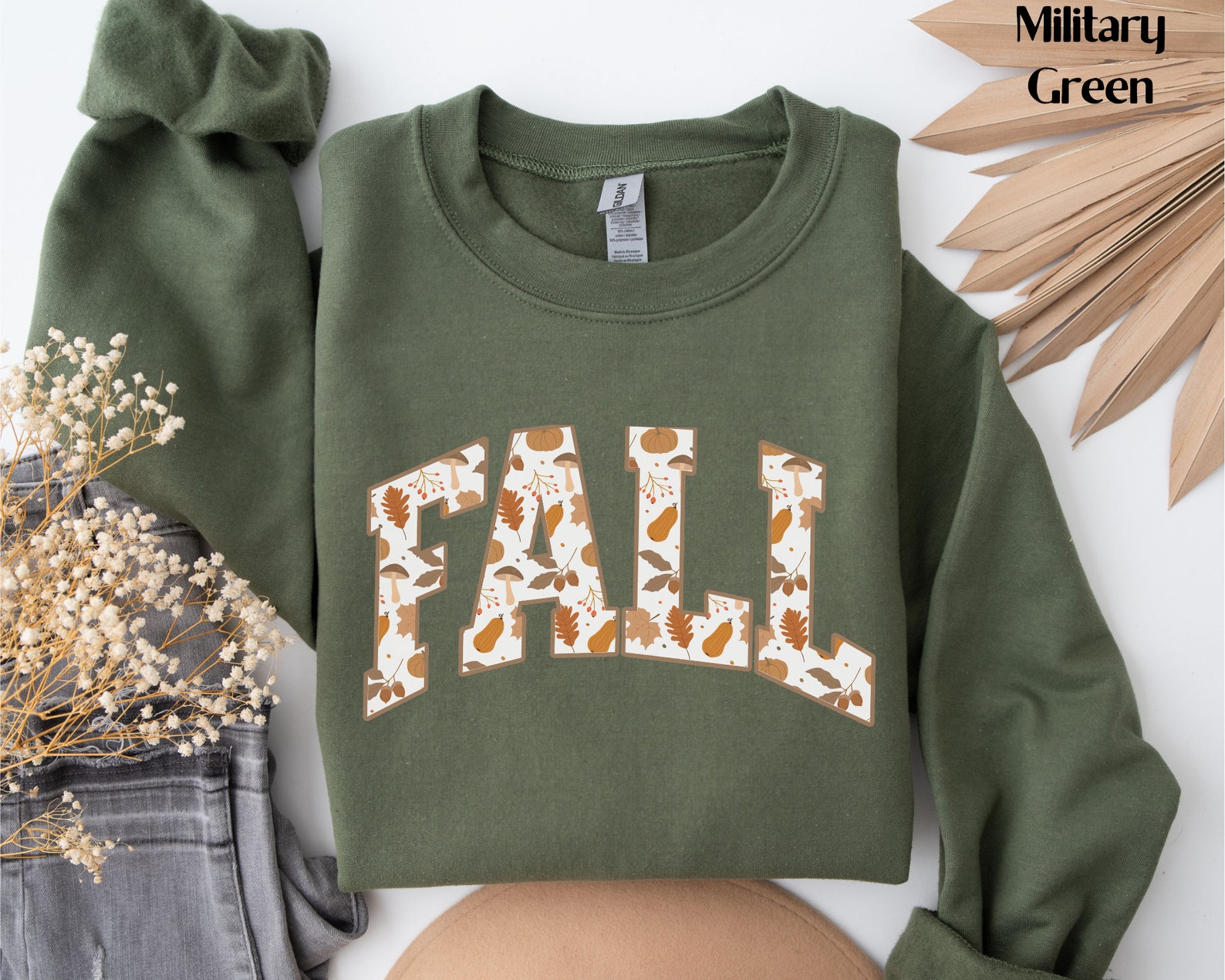 Fall Leaves Sweatshirt Fall Crewneck Autumn Sweatshirt Thanksgiving ...