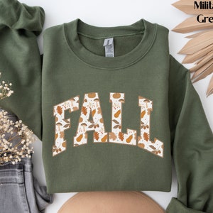 Fall Leaves Sweatshirt Fall Crewneck Autumn Sweatshirt Thanksgiving ...