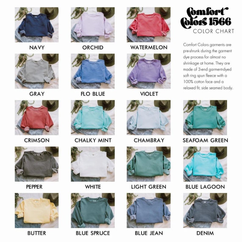 Custom Sweatshirt Comfort Colors Custom Sweatshirt Comfort Colors ...