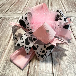 Cow Print Over the Top Bow, Over the Top Hairbow, Girls Boutique ...