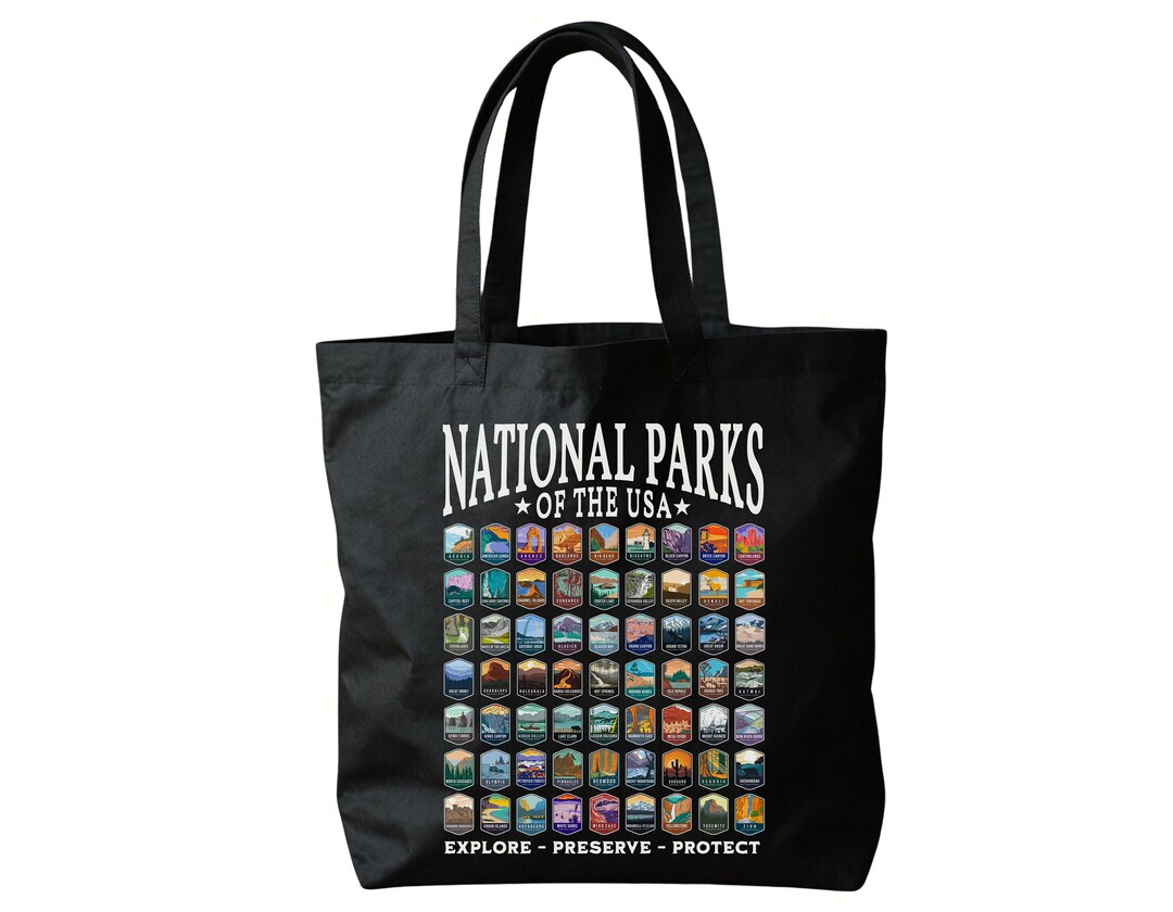 National Parks Tote Bag US National Park Camping Gift for Family Trip ...