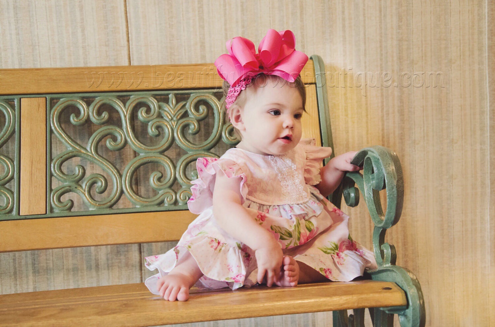 Large Bubblegum Pink Baby Headbandhot Pink Hairbowshot Pink - Etsy