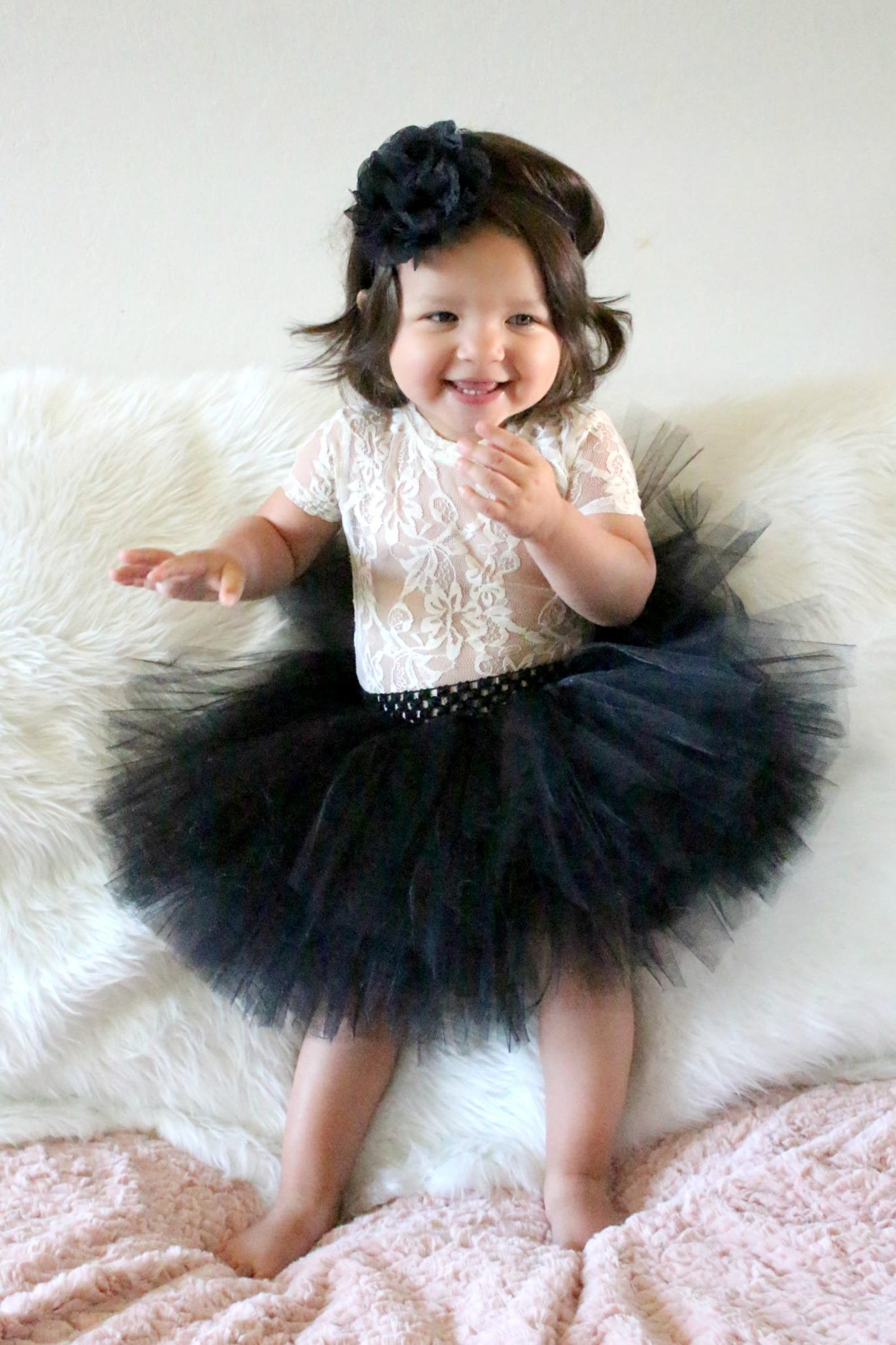 Black Baby TutuInfant Tutu and HeadbandTulle Baby TutuBlack | Etsy