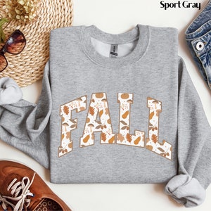Fall Leaves Sweatshirt Fall Crewneck Autumn Sweatshirt Thanksgiving ...