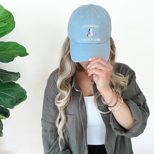 Embroidered Cute Teacher Hat Adjustable Silly Goose Unisex Hat Teacher ...