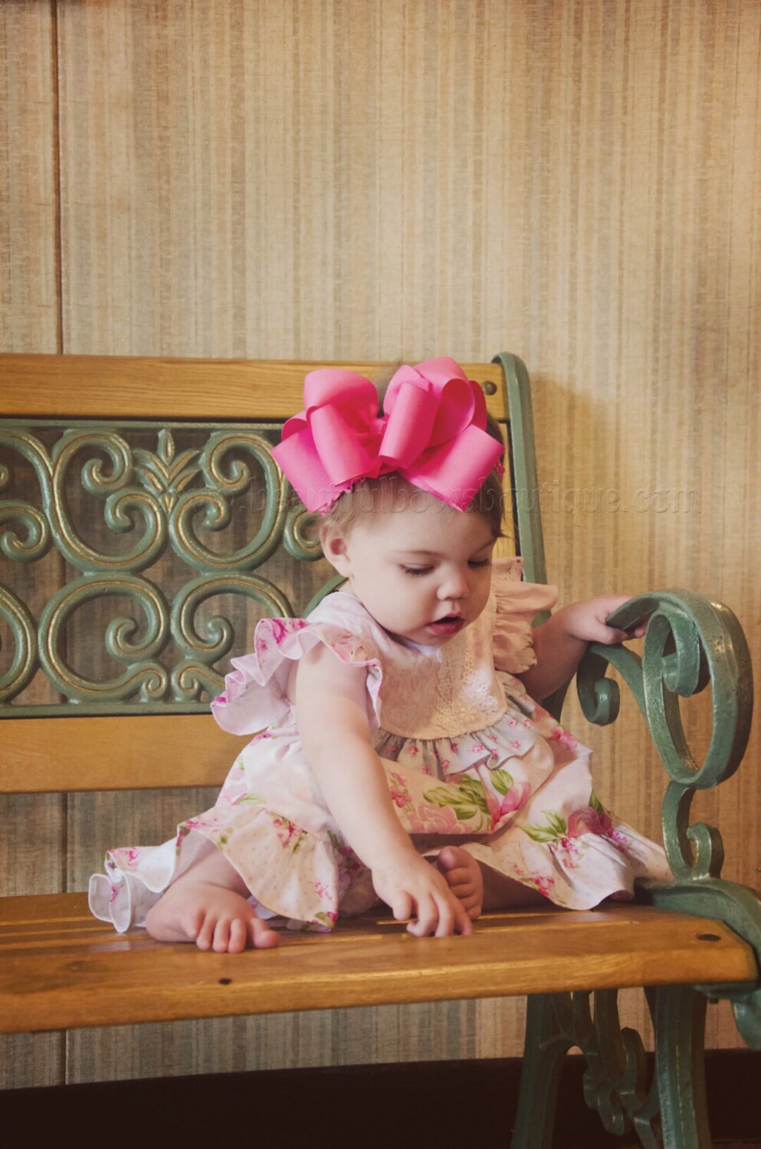 Large Bubblegum Pink Baby Headband,hot Pink Hairbows,hot Pink Baby ...