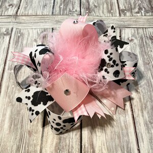 Cow Print Over the Top Bow, Over the Top Hairbow, Girls Boutique ...