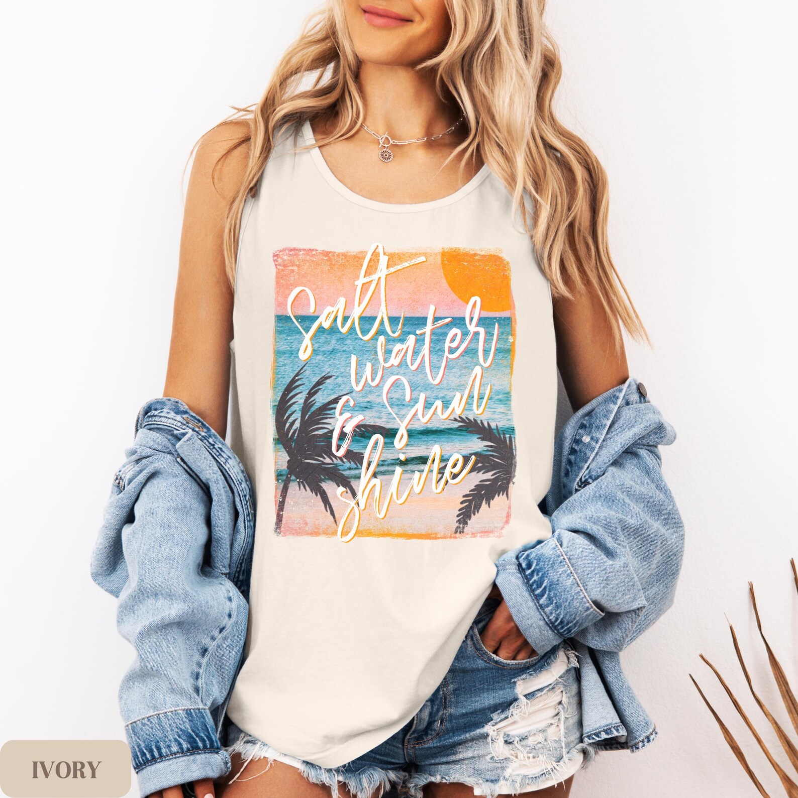 Sunset Beach Vacation Tank Top, Comfort Colors Summer Shirt, Aesthetic ...