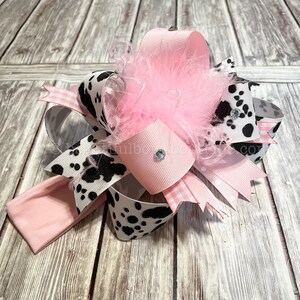 Cow Print Over the Top Bow, Over the Top Hairbow, Girls Boutique ...
