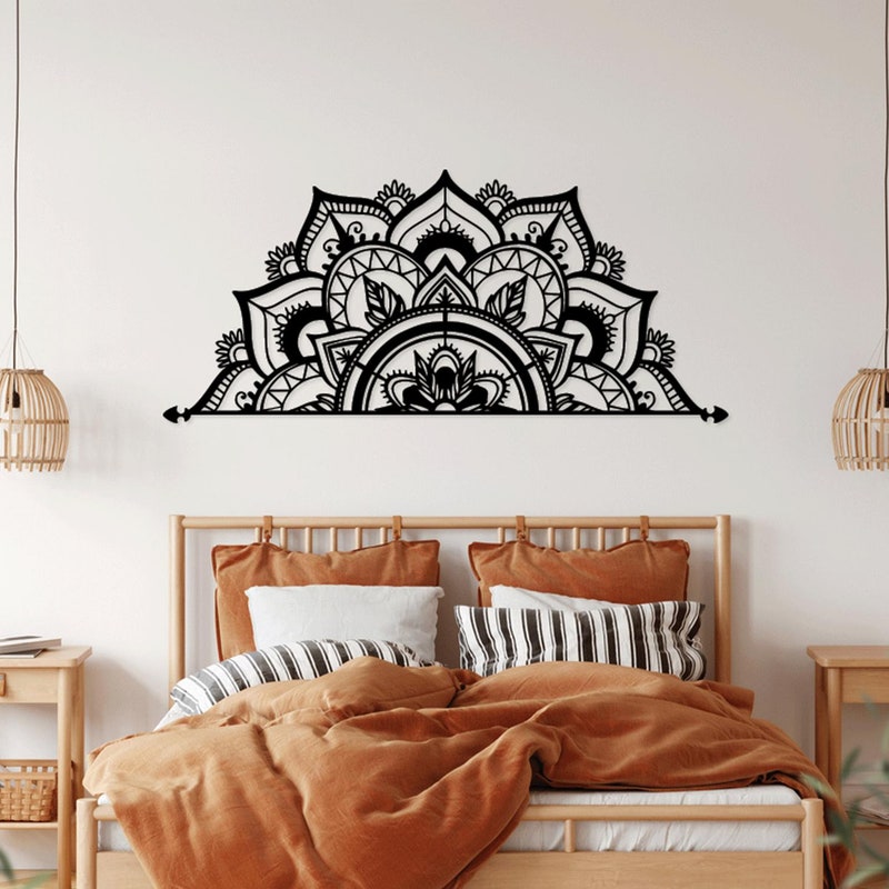 Half Mandala Wall Decal - Etsy