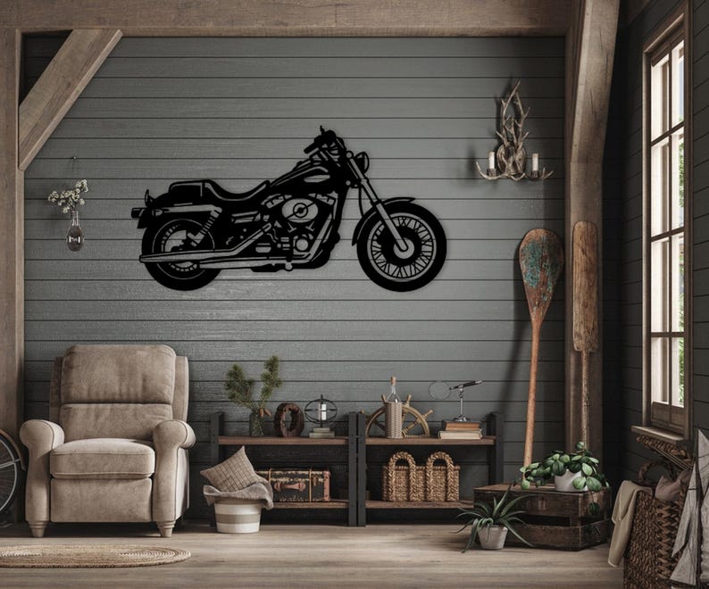 Chopper Motorcycle SVG: Laser Cut CNC File, Wall Art (digital Download ...