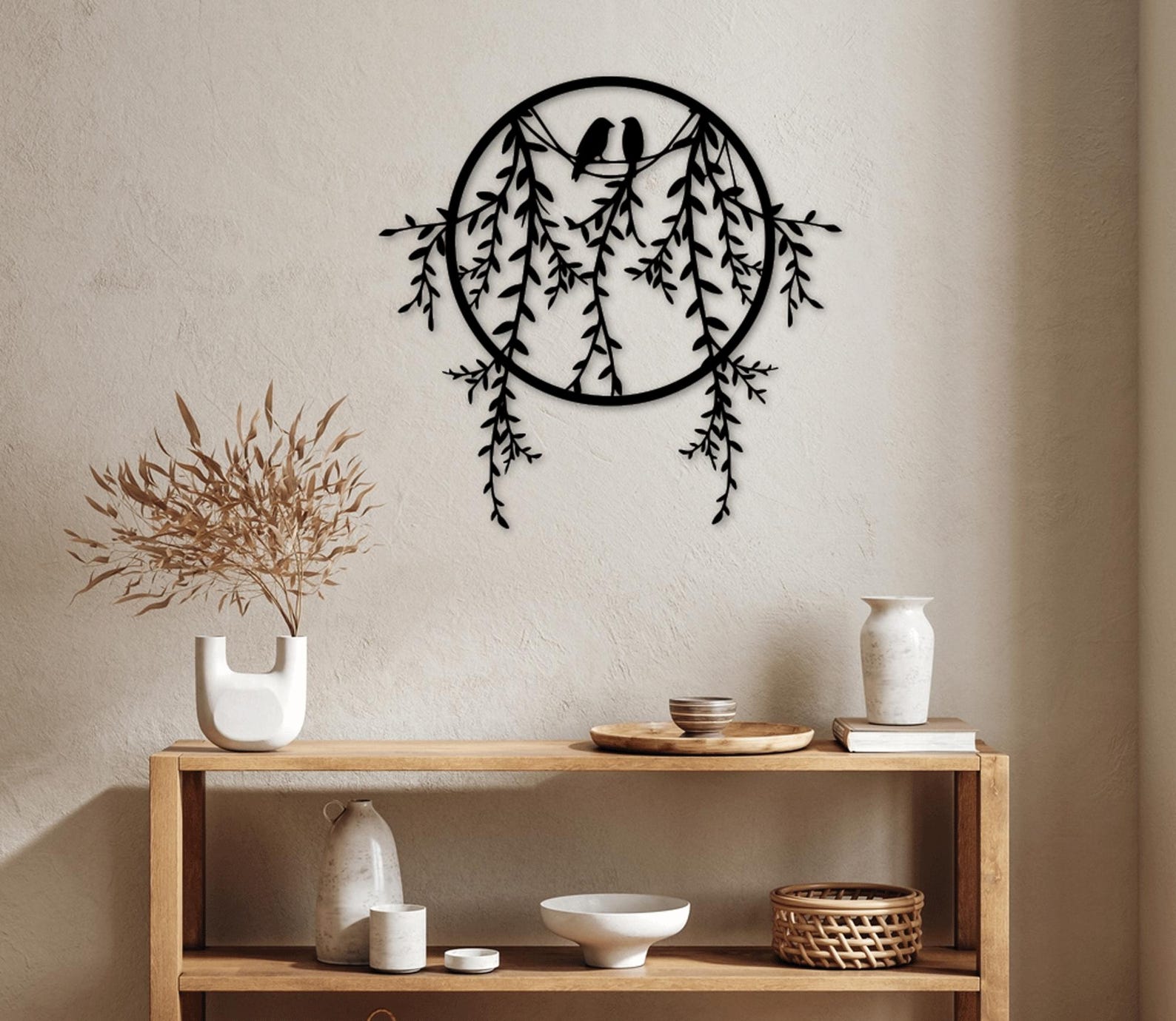 Birds on Branch Laser Cut File: Wall Art, CNC Template (digital ...